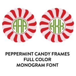 peppermint frames full color monogram font