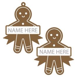 Gingerbread Boy Name Tag