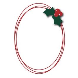 holiday oval wire frame|425422