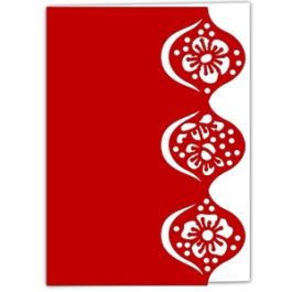 Floral Ornament Lace Edged Card