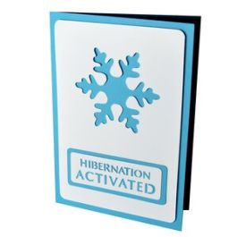 Hibernation Activated – Snowflake Stencil Card