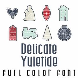 Delicate Yuletide Full Color Font