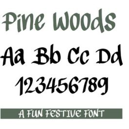 pine woods font