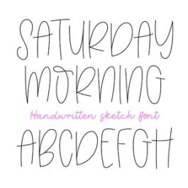 BFC Hello Darling Cursive Valentine's Sketch Font