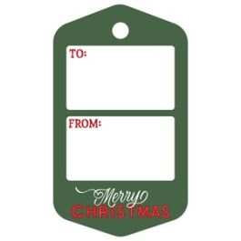 Merry Christmas To & From Tag