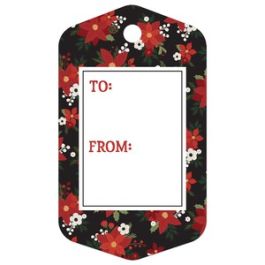Christmas Floral To & From Tag
