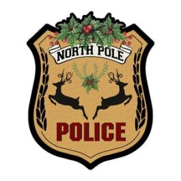 North Pole Police Department - Christmas Badge - Print & Cut