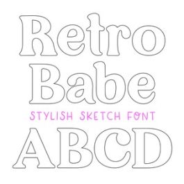 BFC Blue Corvette Stencil Sketch Font Decorative Sketch