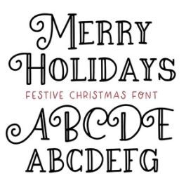BFC Merry Holidays Fancy Christmas Card Font|427450