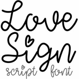 love sign script font
