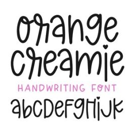 BFC Orange Creamie Cute Handwriting Font