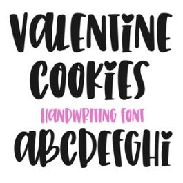 BFC Valentine Cookies Valentine's Day Heart Brush Font