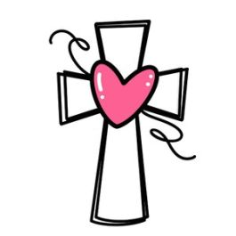 Cross With Heart & Flourishes