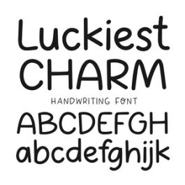 BFC Luckiest Charm Handwriting Planner Font