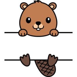 Split Beaver Name Frame