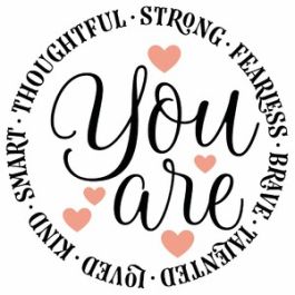 You Are Inspirational Word Circle Word Art