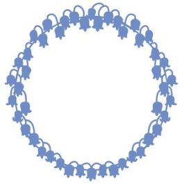 Bluebells Wreath Garland Circle Frame