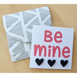 be mine card and envelope