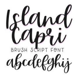 BFC Island Capri Brush Cursive Script Font