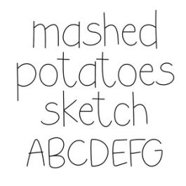 BFC Mashed Potatoes Handwriting Sketch Font