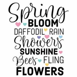 Spring Word Art Wall Art