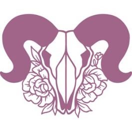 floral ram skull