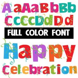 Happy Celebration Color Font