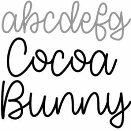 cocoa bunny script font