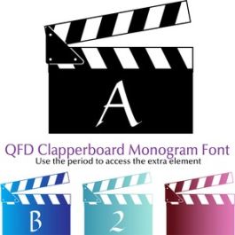 QFD Clapperboard Monogram Font
