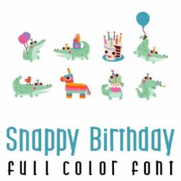 Snappy Birthday Full Color Font