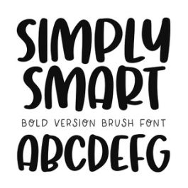 BFC Simple Smart Bold Simple Goodnotes Brush Font