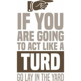 if you are going to act like a turd