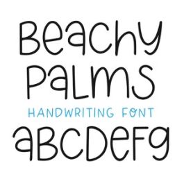 BFC Beachy Palms Cute Handwriting Font