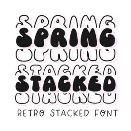 BFC Spring Stacked Retro Font