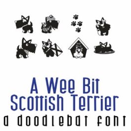A Wee Bit Scottish Terrior Doodlebat Color Font