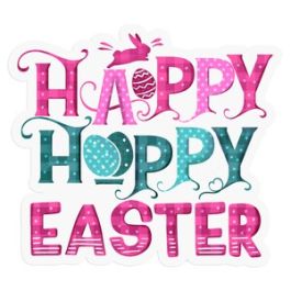 Happy Hoppy Easter Print and Cut Design