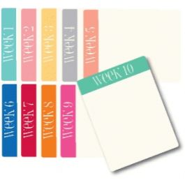 set of 10 weeks 1-10 journaling cards