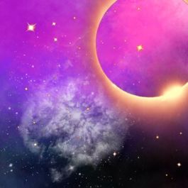 Magical Eclipse Night Sky Background Pattern