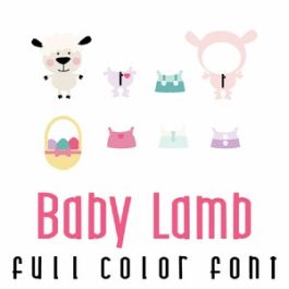 Baby Lamb Full Color Font