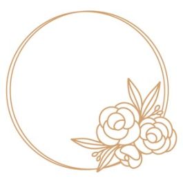 Rose Circle Name Frame