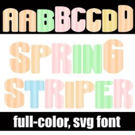 Spring Striper Color Font