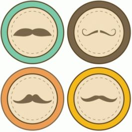 moustache labels