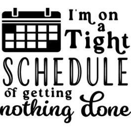 On Tight Schedule Of Getting Nothing Done