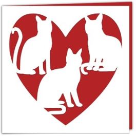 Kitty Cat Heart Card