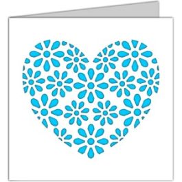 heart flowers card