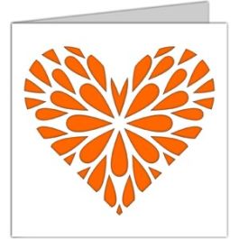 heart flowers card
