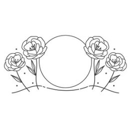 Rose Circle Name Frame