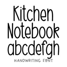 BFC Kitchen Notebook Handwriting Goodnotes Font