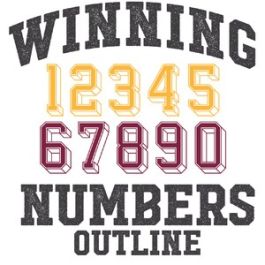 SG Winning Numbers Outline Sports Number Font