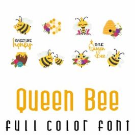 Queen Bee Full Color Font
